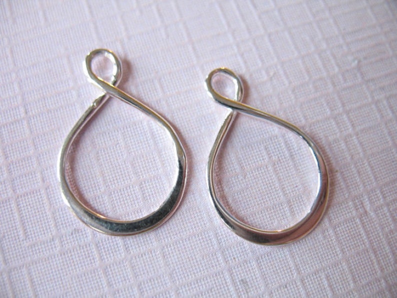 Sterling Silver Infinity Charm Link: Large Jewelry Connector (20x7 Mm ...