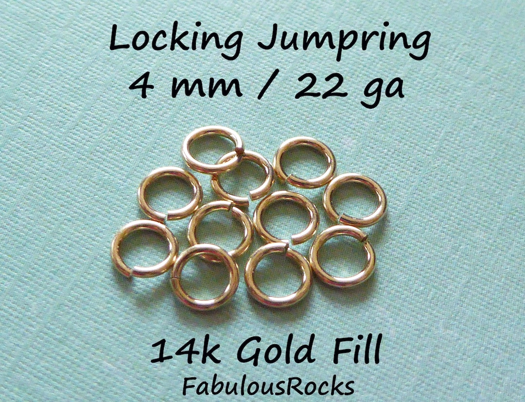 Locking JUMP RINGS Open Jump Locks Locking Jumprings Jumplocks 4 MM 22 ...
