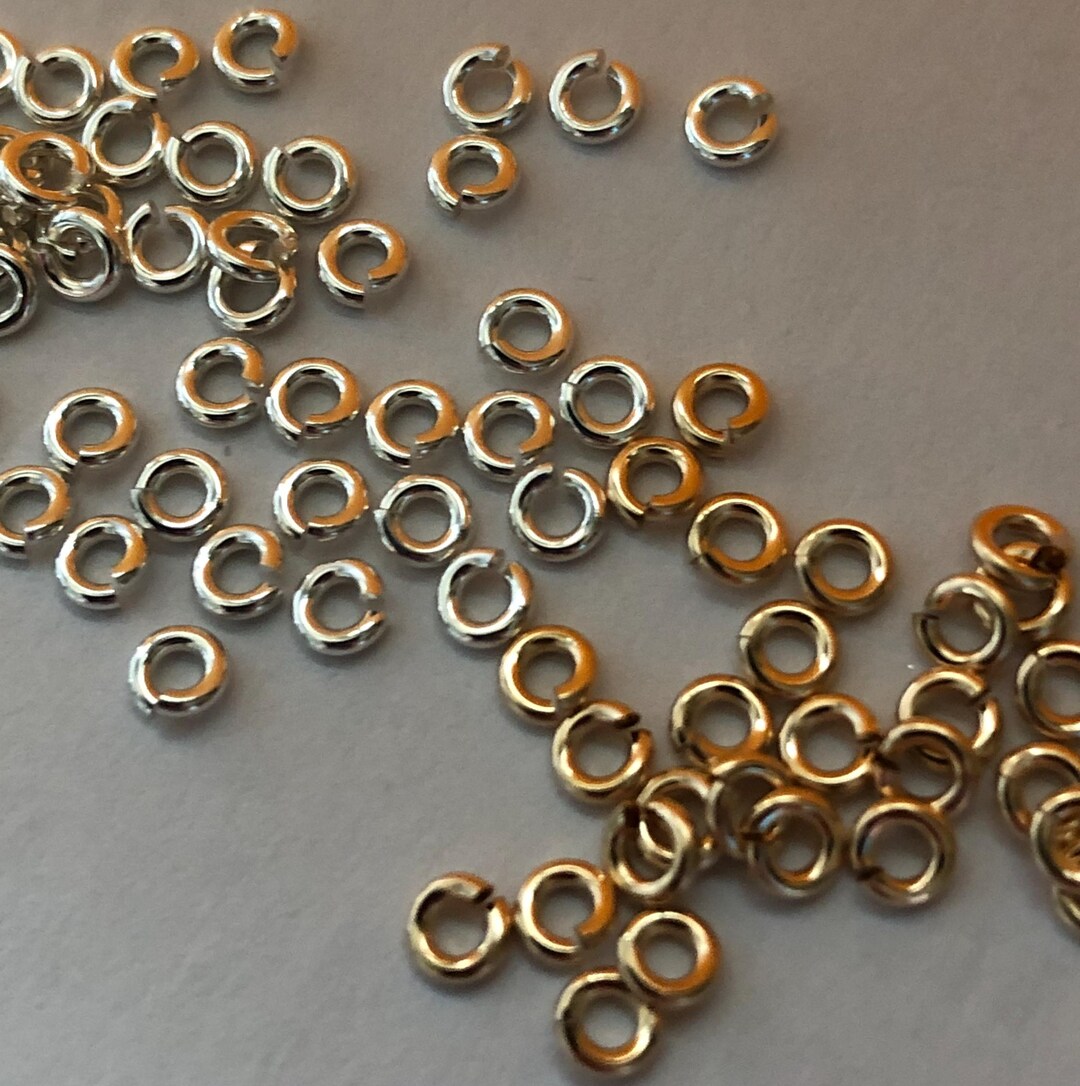 Sterling Silver Jump Rings, 14k Gold Fill Jump Rings, 3mm, 20 Gauge ...