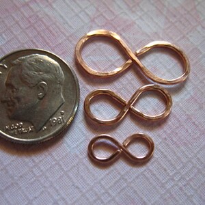 2-25 Pcs / Gold INFINITY Links Connectors Pendants Charm, Small Petite ...