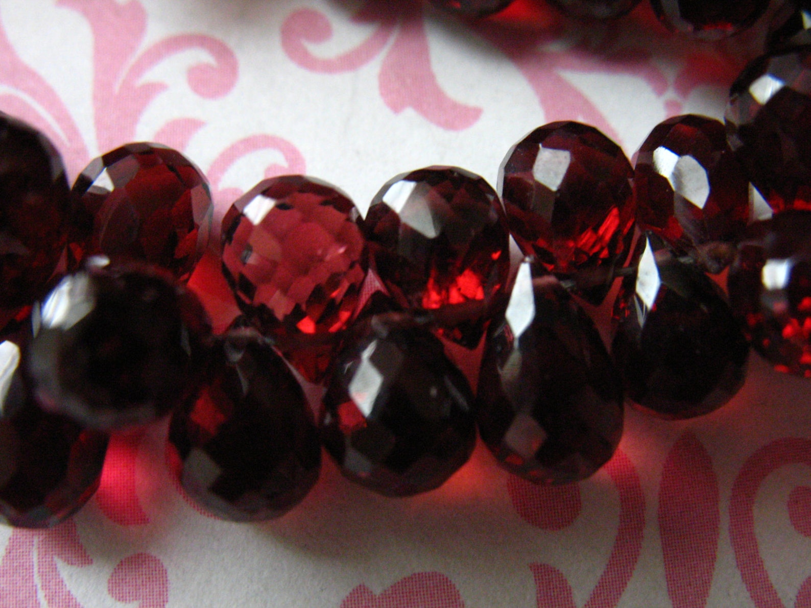 2-10 Pcs GARNET Teardrop Drop Briolettes Beads Mozambique - Etsy