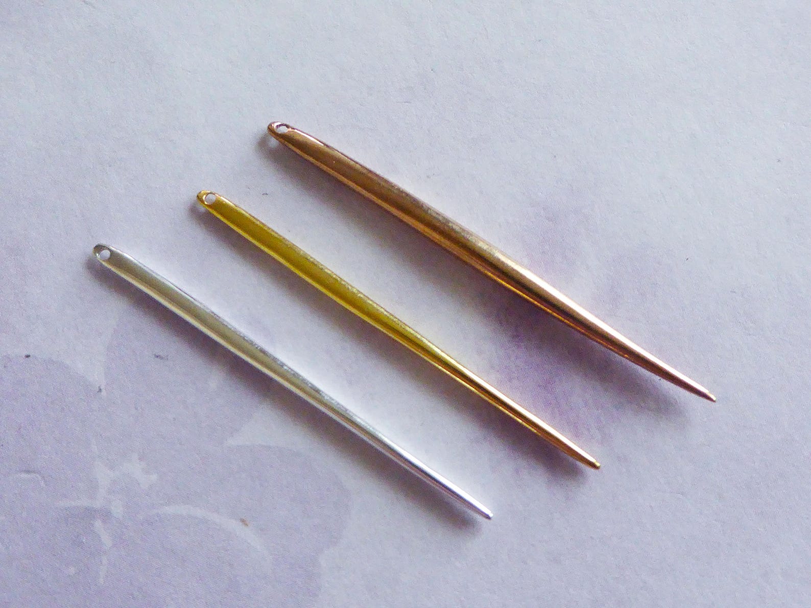 Sterling Spike Long Skinny Needle Spike Charm Pendant Dagger - Etsy