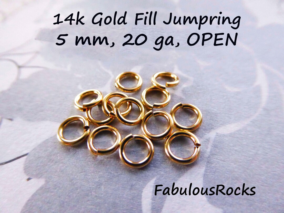 14k Gold Filled Jump Rings, 5mm 20 Gauge, Bulk Supplies - Etsy