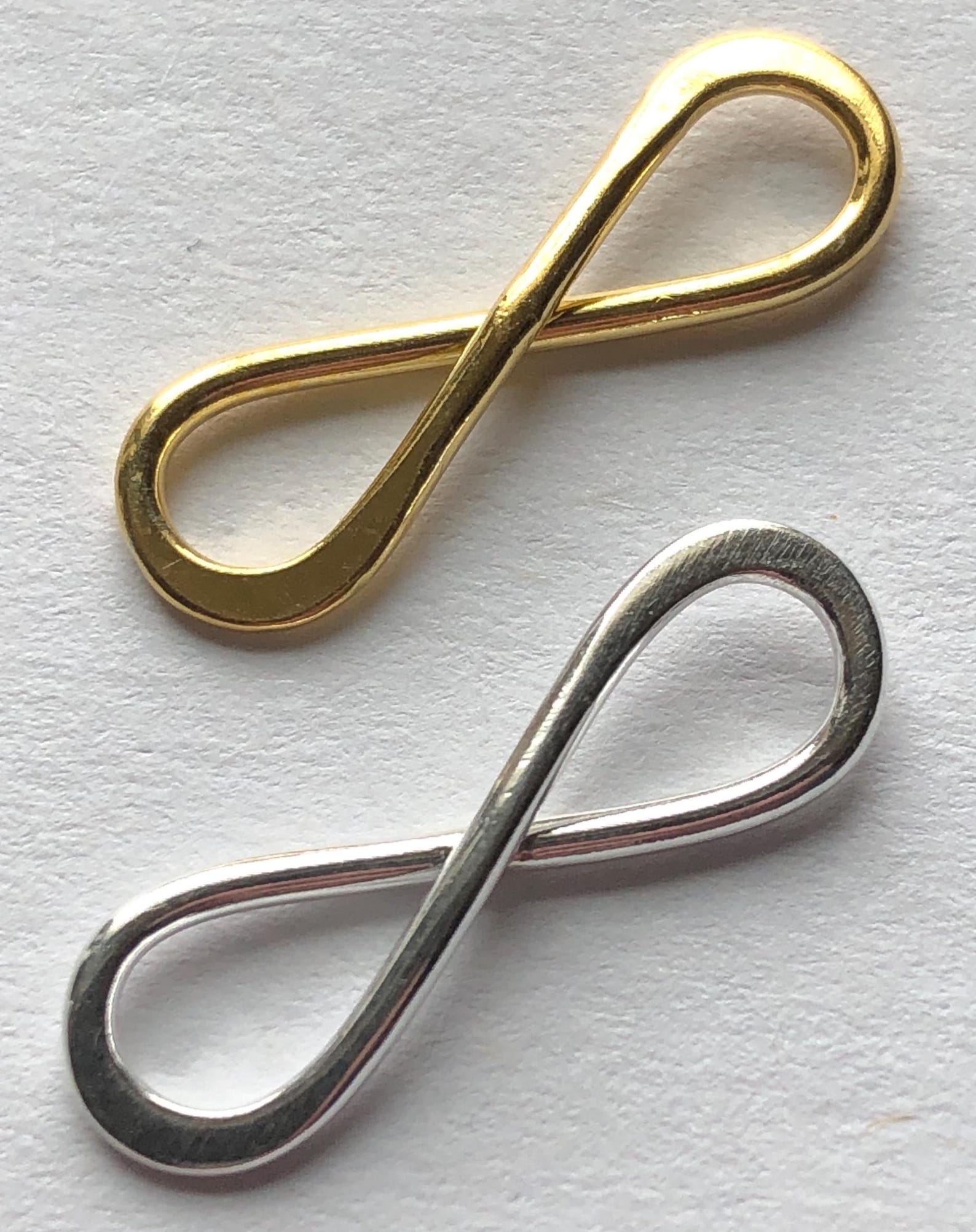 Sterling Silver Infinity Charm, 24k Gold Vermeil Pendant (20x7 Mm) - Etsy