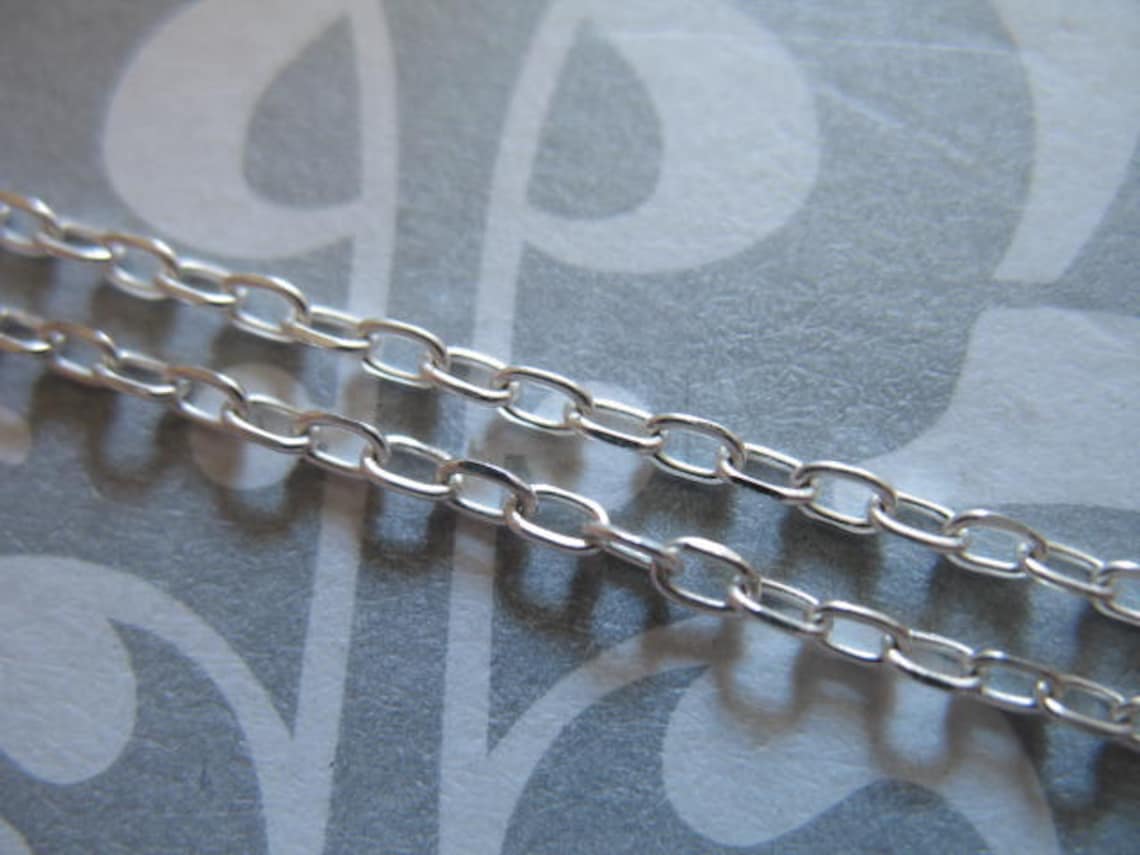Finished Chain Sterling Silver Cable Chain 1 Pc 16 or 18 - Etsy
