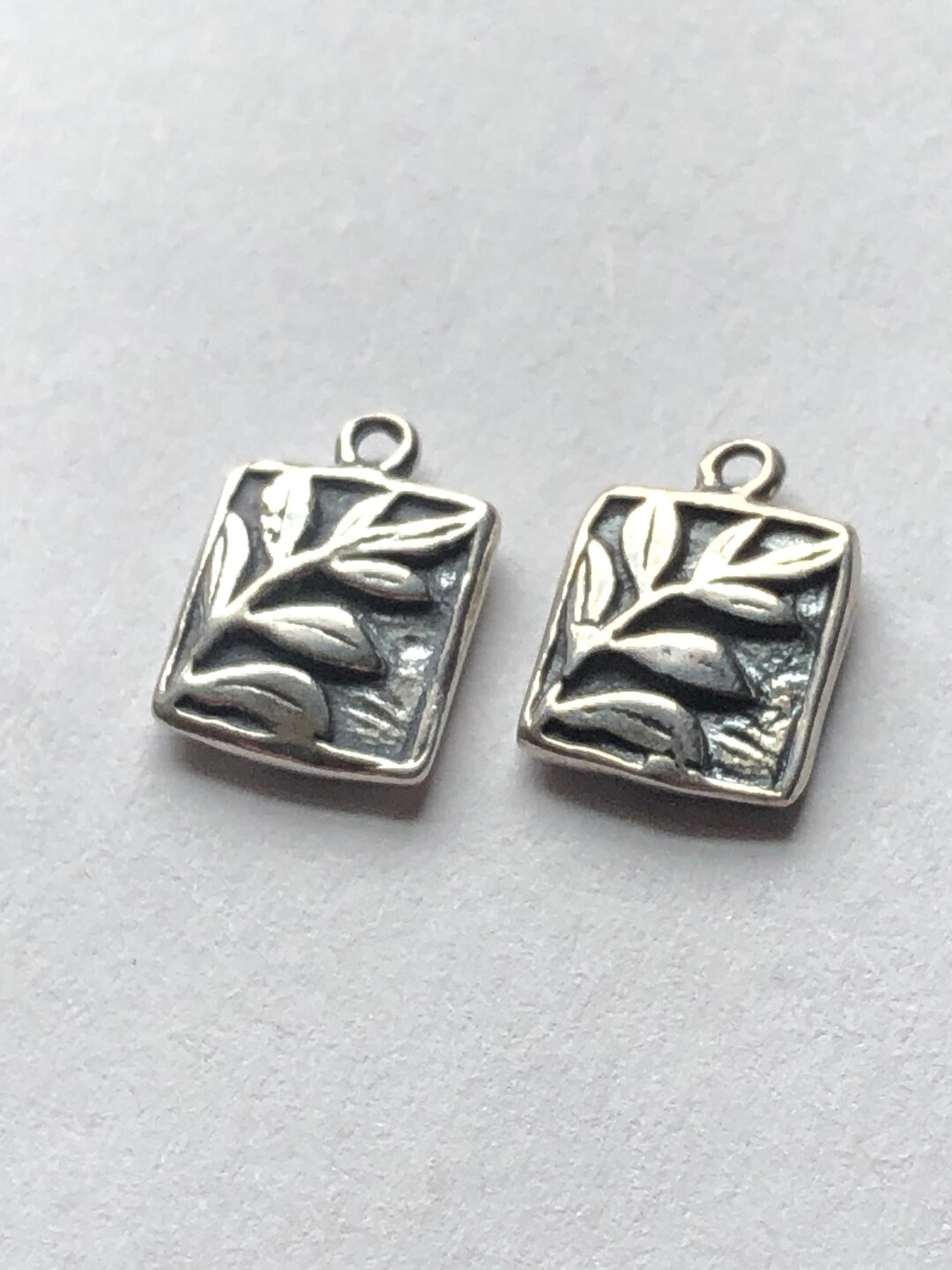 1-10 Pcs, FERN LEAVES Vine Charms Pendants, Oxidize Sterling Silver ...