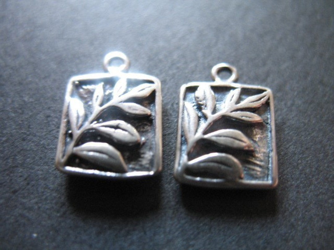 1-10 Pcs FERN LEAVES Vine Charms Pendants Oxidize Sterling - Etsy