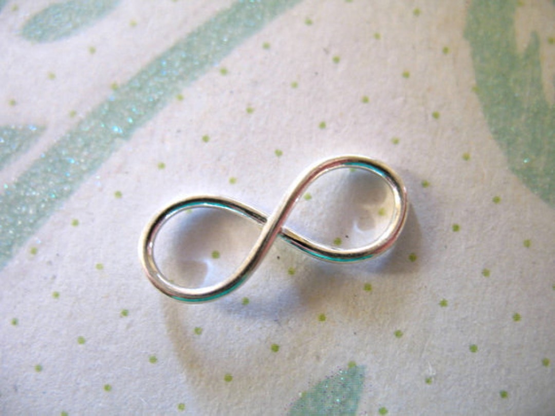 1-25 Pcs, Sterling Silver INFINITY Links Connectors Pendant Charm ...