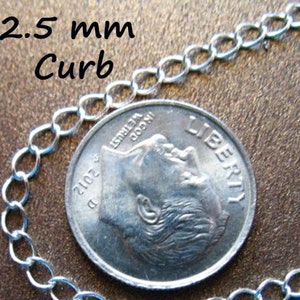 5 Feet, Sterling Silver CURB Chain, 3.5x2.5 Mm Cable Chain, Bulk ...