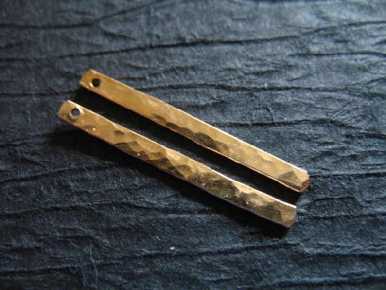 Sterling Silver or Gold Fill Bar Pendant Charm Link Bar Drops | Etsy