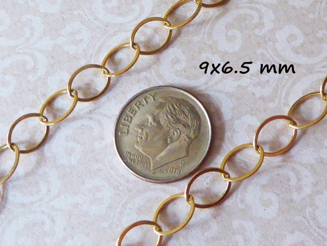 1 to 100 feet 14k Gold Filled Necklace Chain Bulk 2.4 mm | Etsy