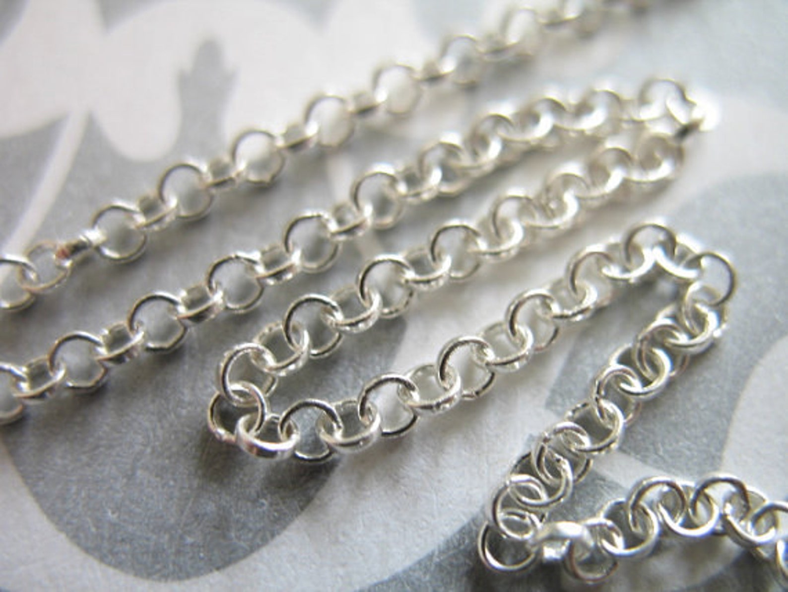 Sterling Silver Chain Rolo Chain Round Links 2.0 Mm - Etsy