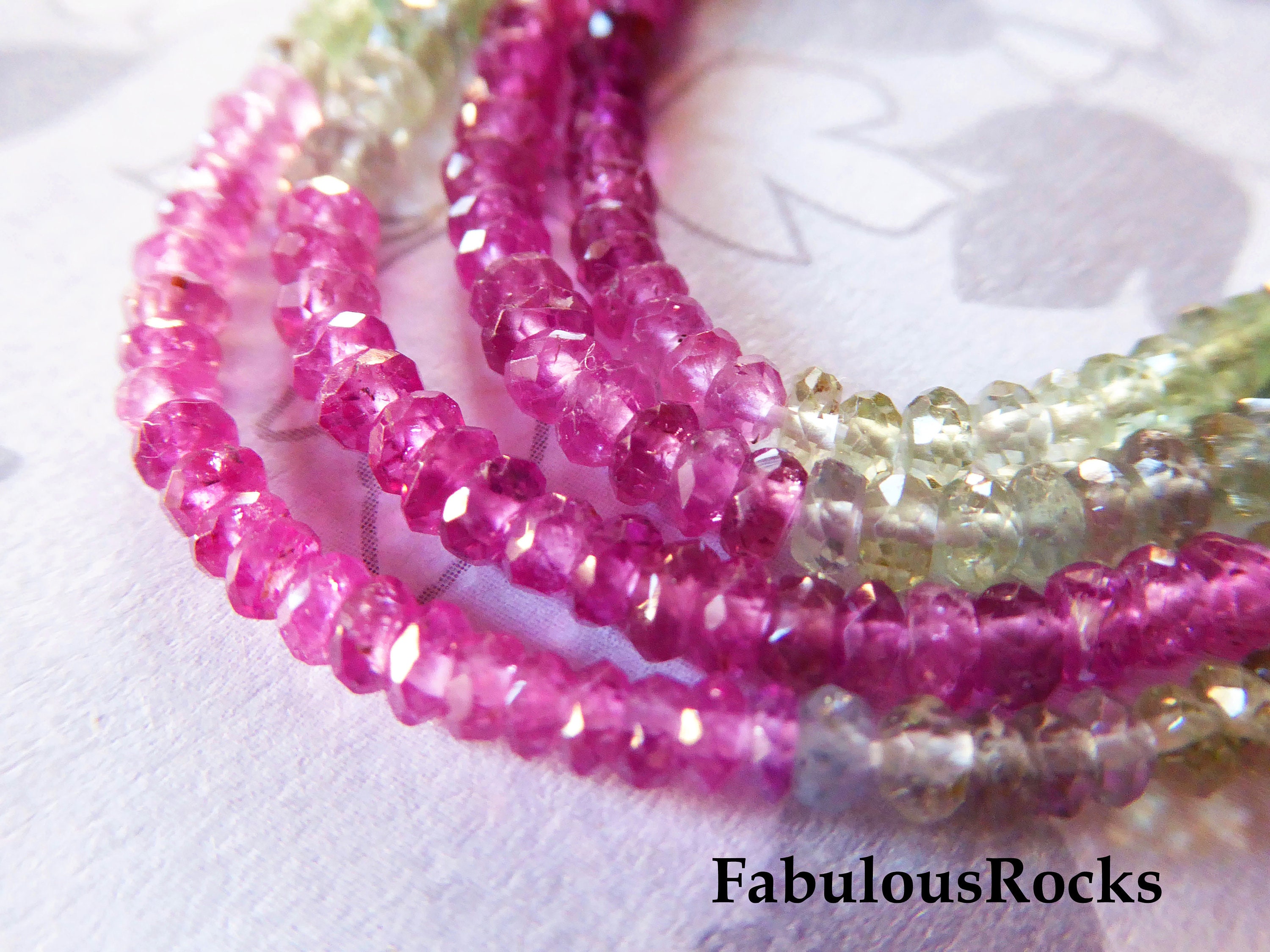 25-100 piezas / Perlas de piedra preciosa de la turmalina | Etsy