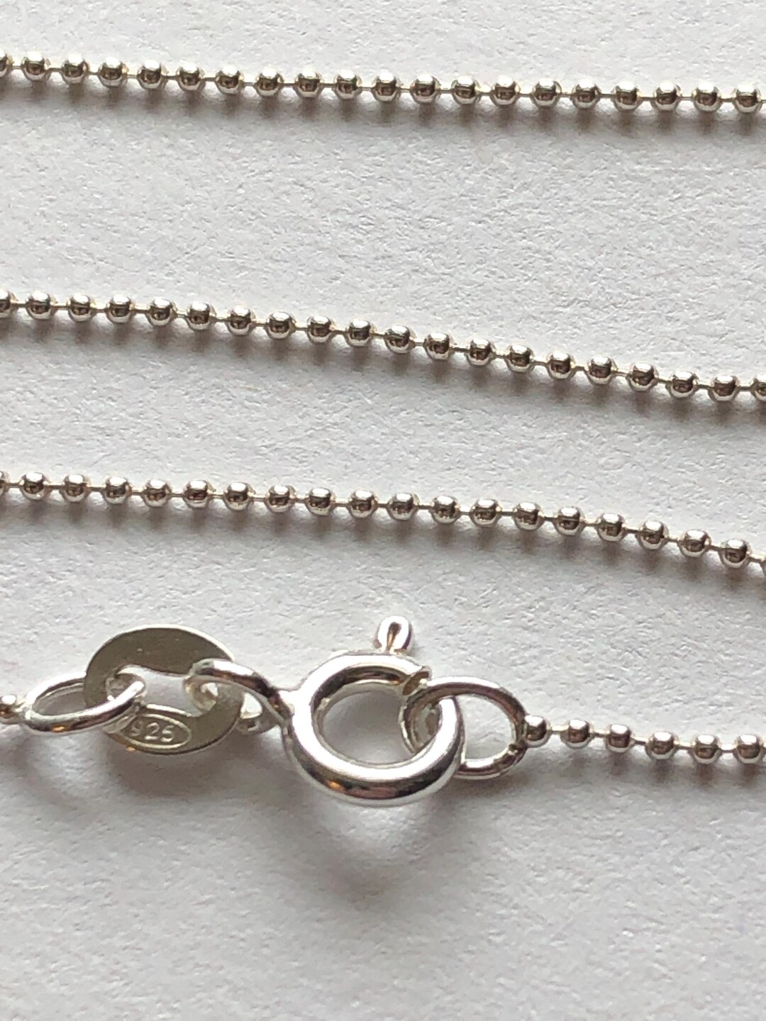 BALL CHAIN, 10-100 Pcs, 16 or 18 Inch, 1 Mm / 925 Sterling Silver ...
