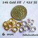 10-100 Pcs / Bulk 14k Gold Filled Springring Clasp Spring Ring Clasp ...