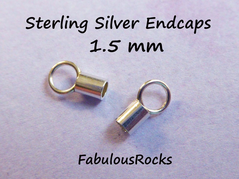 1 to 25 Prs 1.5 Mm CRIMP END Tubes End Caps Crimp End Beads | Etsy