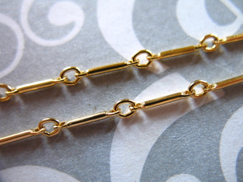 14k Gold Filled Chain BAR LINK Chain 2 Feet Ft 8.5x1 Mm - Etsy