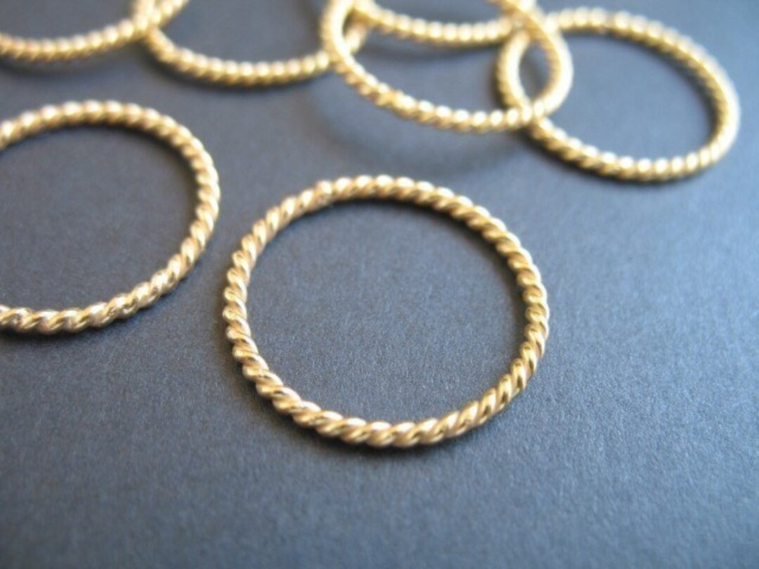 Shop Sale.. 2 Pcs, 15 Mm, Twisted Jump Rings Links Connectors, CLOSED ...