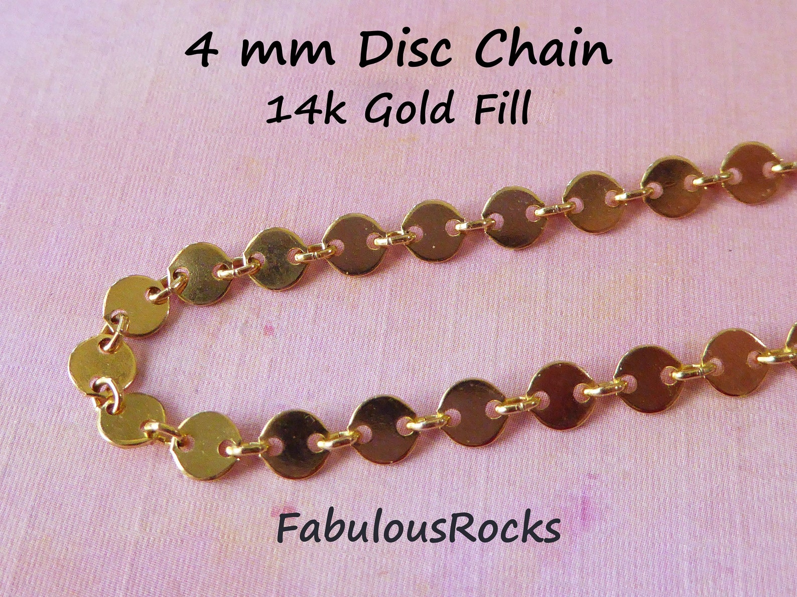 SEQUIN Chain 4 Mm Round Disk Disc Circle Disc Necklace Chain - Etsy