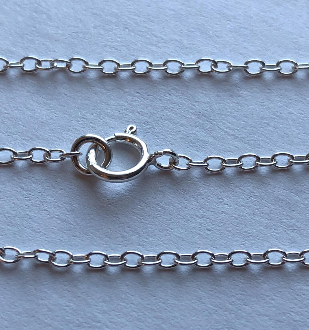 36 Inch Chain, Finished Sterling Silver Chain, Round Cable, Ready to ...