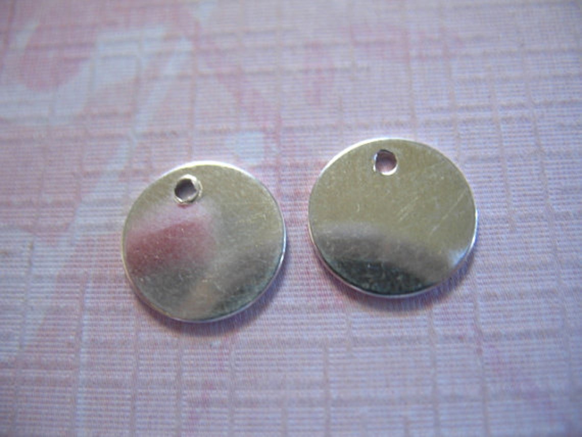 Metal Stamping Discs Blanks / 8.5 Mm, Sterling Silver, 21 Gauge THICK ...