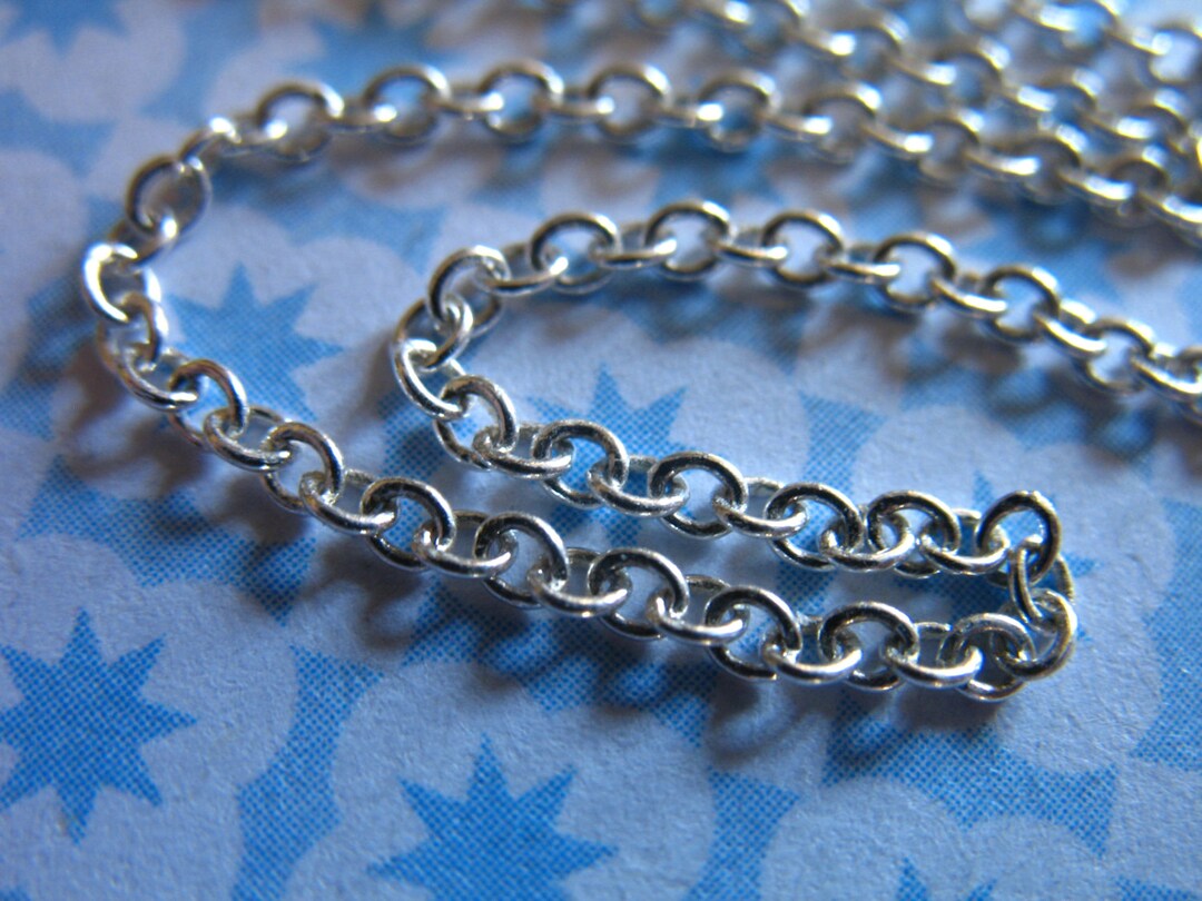 1.8 Mm Cable Chain.. by the Foot, 925 Sterling Silver, Bulk, Wholesale ...