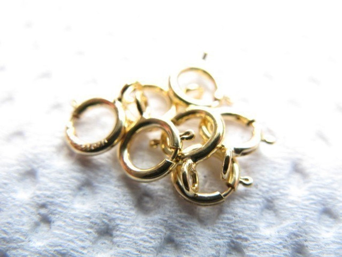 Gold Filled Spring Ring Clasps, 5.5 Mm, CLOSED Ring, Small and Medium ...