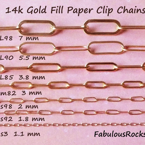 24K Gold Paperclip Chain by Yard Wholesale Bulk Roll Chain for - Etsy