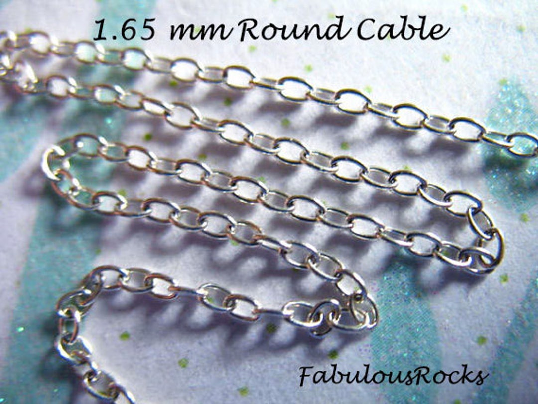 1-500 Feet, 925 Sterling Silver Chain Bulk, UPGRADE 1.65 Mm Oval Round ...