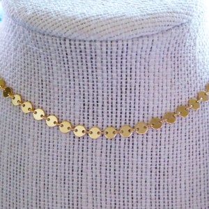 Disc Chain, SEQUIN Chain, 4 Mm Disk Necklace Bracelet Jewelry Footage ...