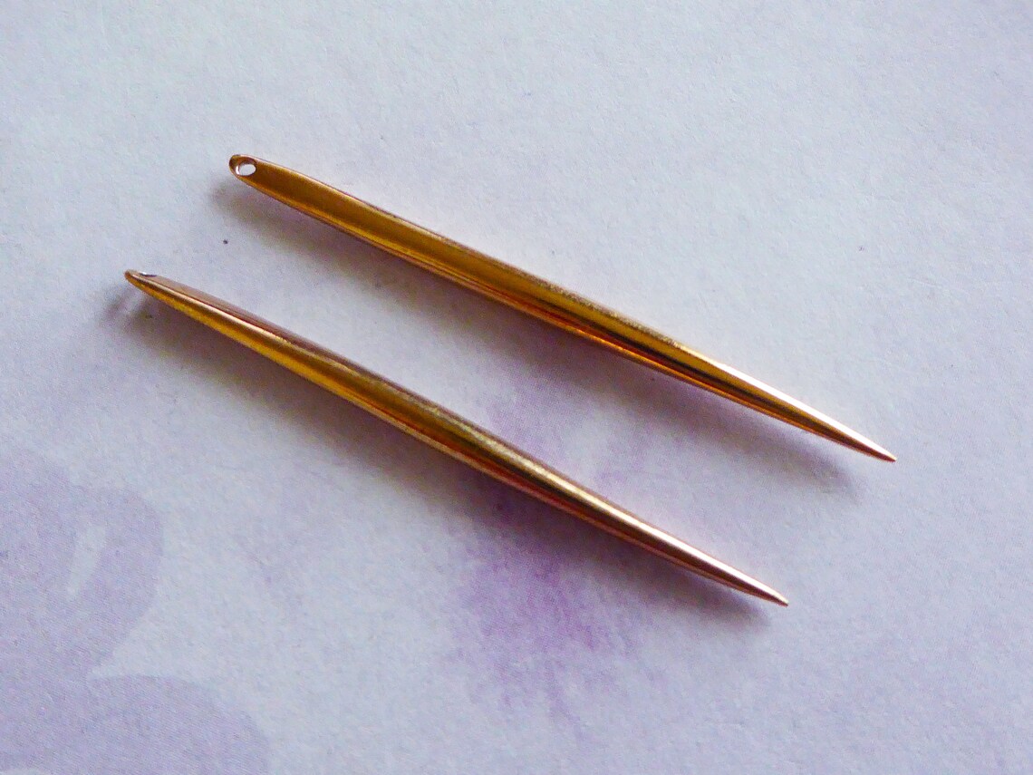 Sterling Spike Long Skinny Needle Spike Charm Pendant Dagger - Etsy