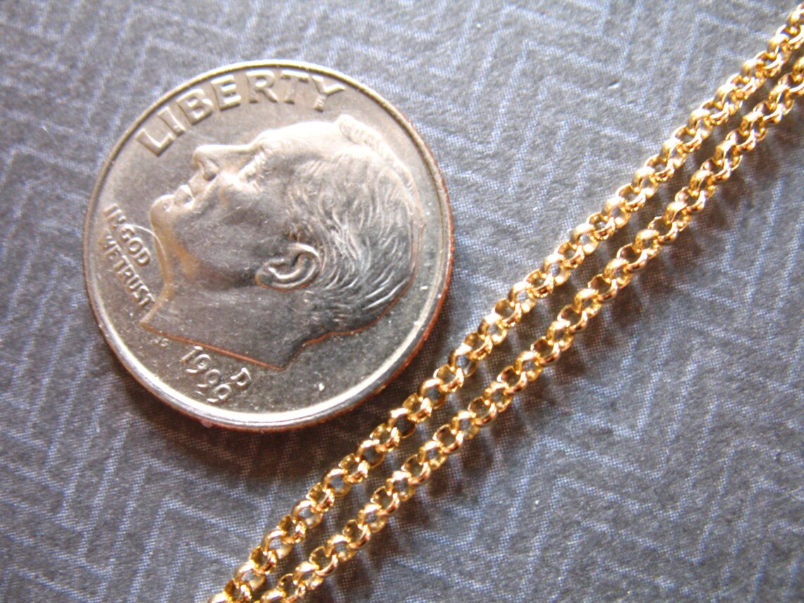 14kt Gold Filled Chain Bulk 1.5 mm ROLO Chain wholesale bulk | Etsy