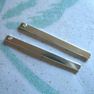 Sterling Silver or Gold Fill Bar Pendant Charm Link Bar Drops Dangles ...