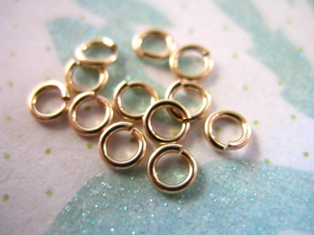 14k Gold Filled Jump Rings Jumprings, 20 Pcs BULK, 5 Mm, 20 G Gauge Ga ...