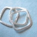 Brushed Sterling Silver Square Link Connector Charms (19mm) - Etsy