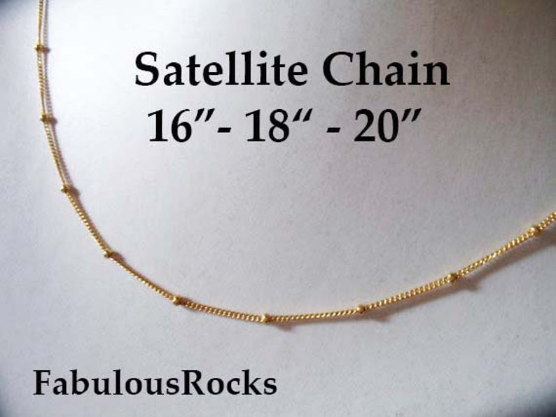SATELLITE Beaded BALL Chain 16 18 or 20 Inch / 14k Gold - Etsy