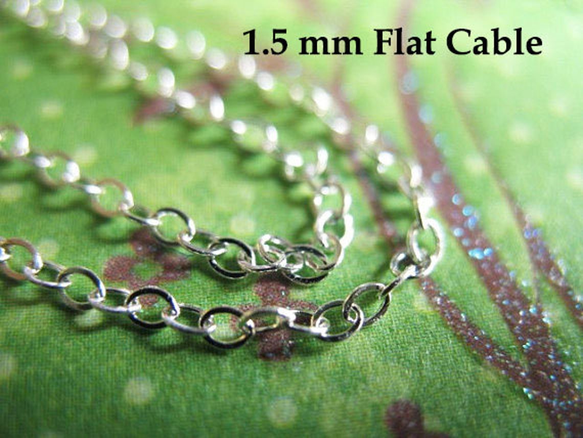 Silver Chain 14 15 16 17 or 18 Inch Sterling Silver - Etsy