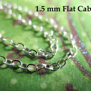 Silver Chain, 14 15 16 17 or 18" Inch, Sterling Silver Chain, FINISHED ...