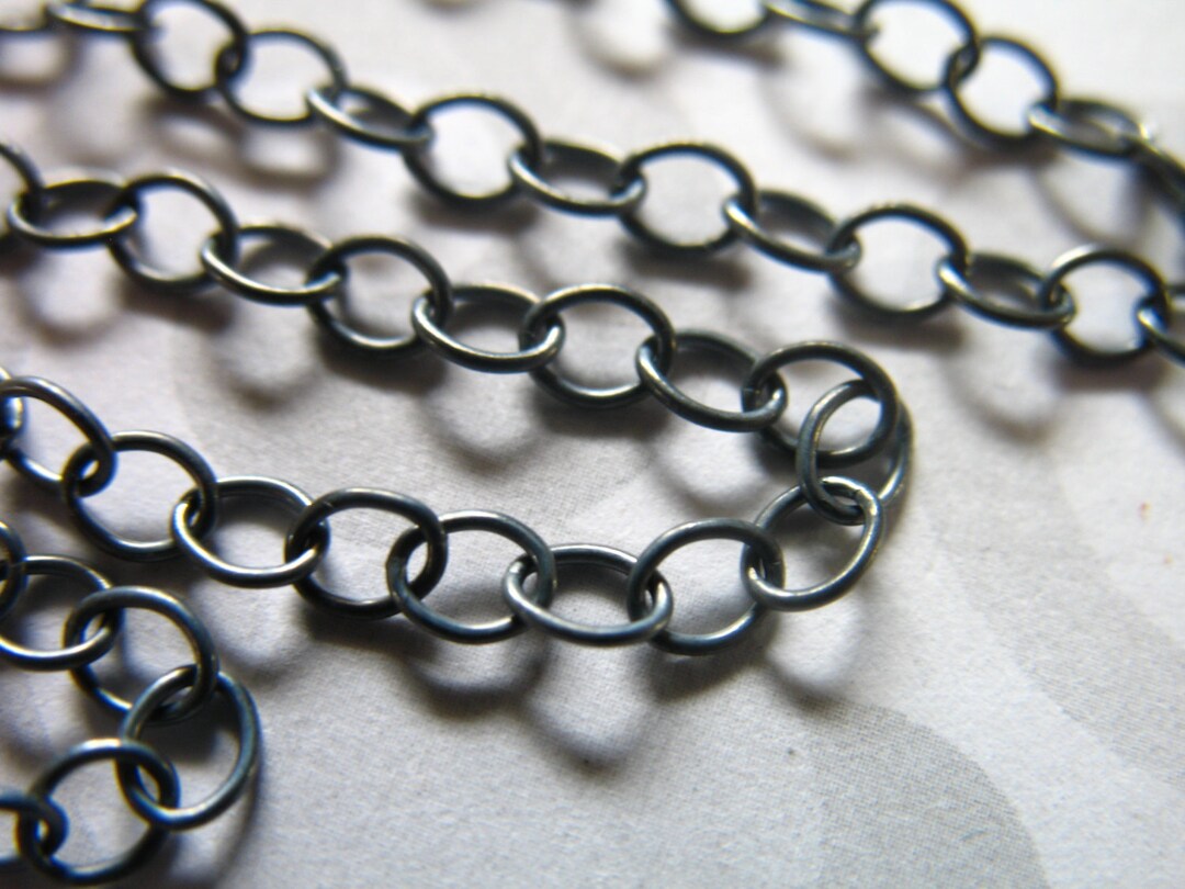 6 Feet, Oxidized Chain Sterling Silver, Cable Chain, 2.5 Mm, Wholesale ...