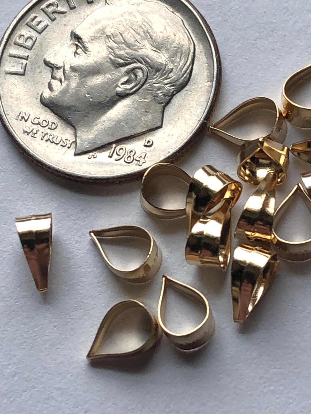 14K Gold Filled Necklace Bail, Small Basic Pendant Bails, 6x4mm - Etsy