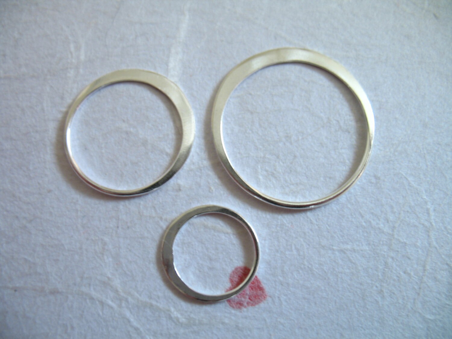 Sterling Silver Hammered Circle Charm Pendants, 10mm, 19ga - Etsy