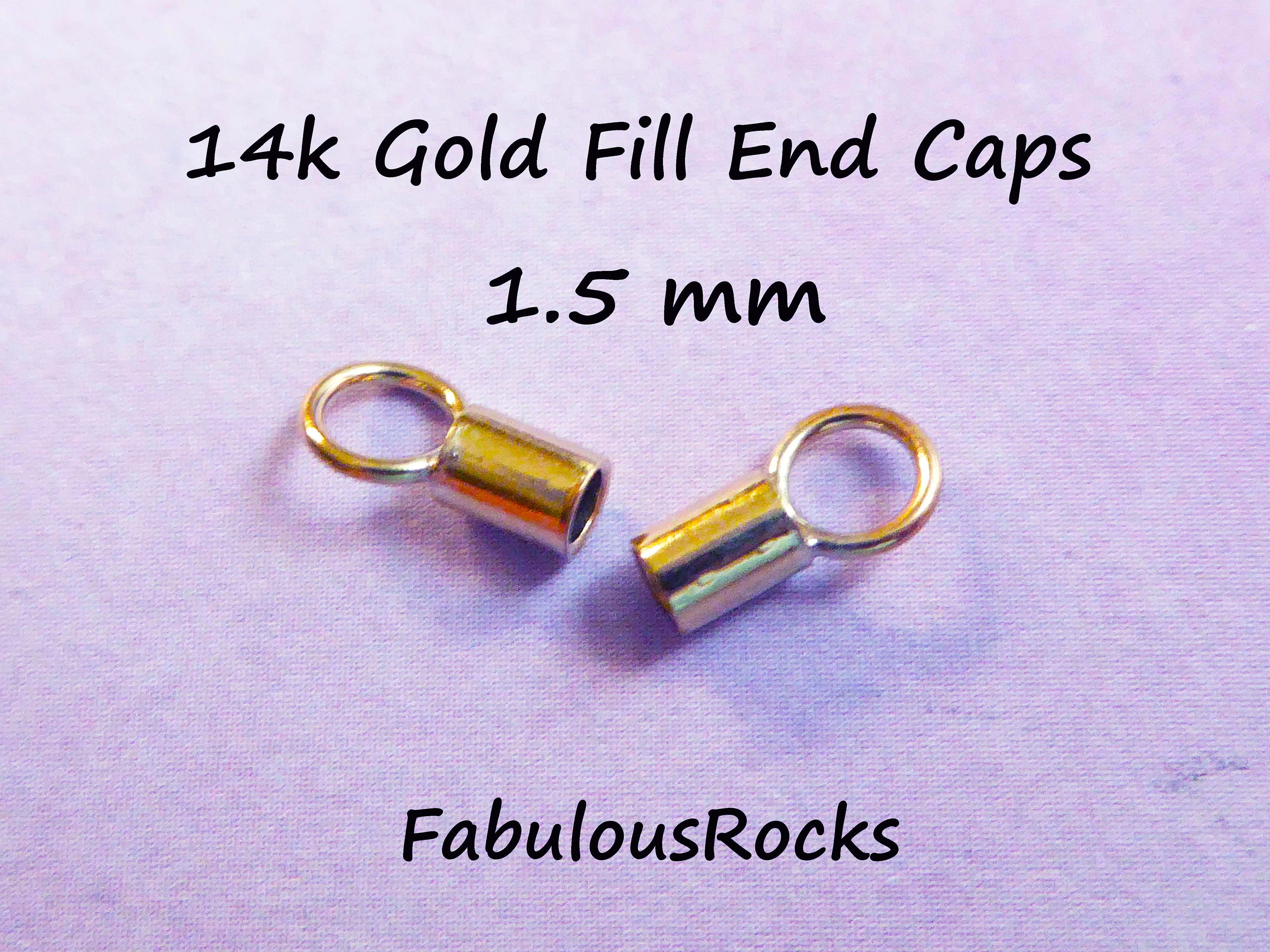 14k Gold Fill End Caps: 1.5mm Crimp End Tube Beads - Etsy