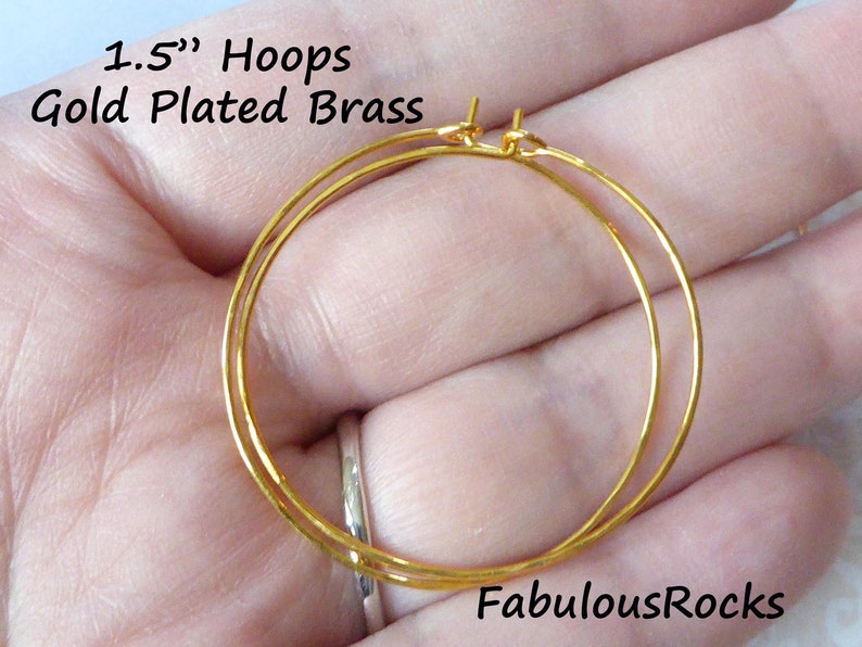 5-100 Pairs HOOP Earrings Earwires Ear Wire / 1.5 or 2 - Etsy