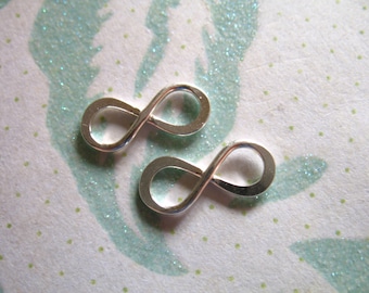 Teeny Tiny Infinity Link Sterling Silver Infinity Charm - Etsy