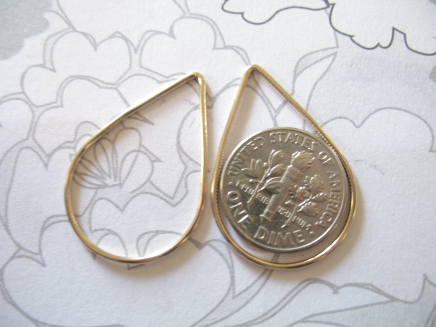 1 to 10 Pcs / Teardrop Link Tear Drop Link Connectors Earring | Etsy