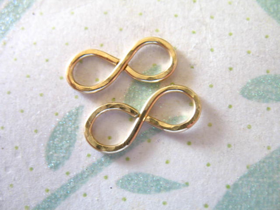 14k Gold Filled Infinity Link Charm, Bridesmaid Jewelry (15x6.5 Mm) - Etsy