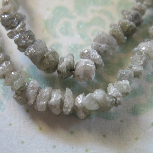 5-25 Pcs / ROUGH DIAMOND Nuggets / Gray Silver Diamonds / Luxe AAA / 3 ...
