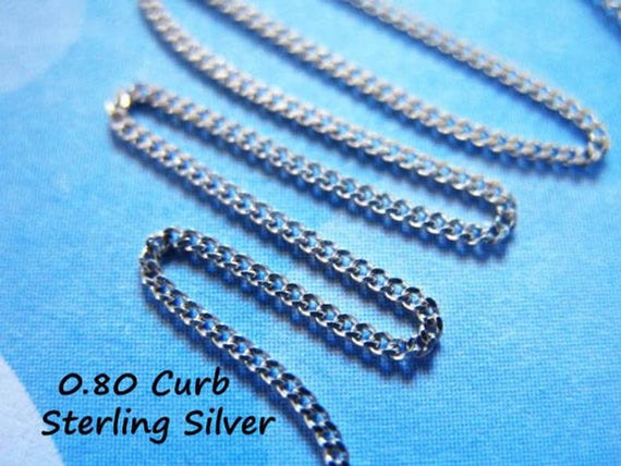 5-100 Ft / CURB CHAIN Sterling Silver Chain Bulk Footage | Etsy