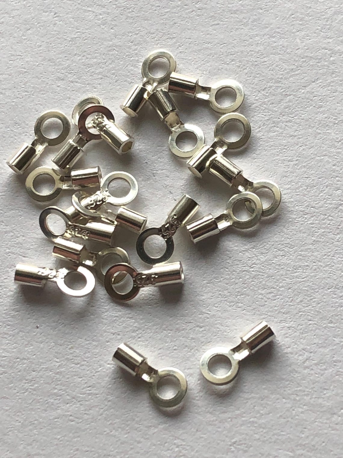 Sterling Silver 1mm Crimp End Caps, Jewelry Making Supplies - Etsy
