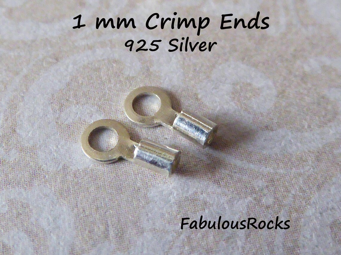 Sterling Silver 1mm Crimp End Caps, Jewelry Making Supplies - Etsy